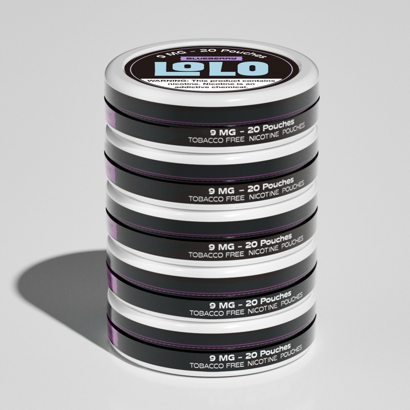 LoLo Pouches 5pk - Blueberry, nicotine pouch, nic pouch